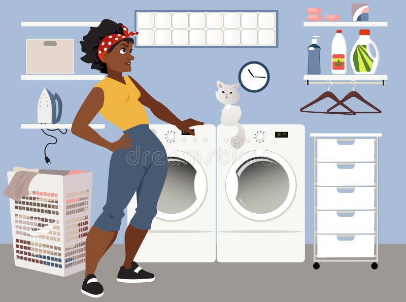 Laundry day stock vector. Illustration of housekeeping - 62253616