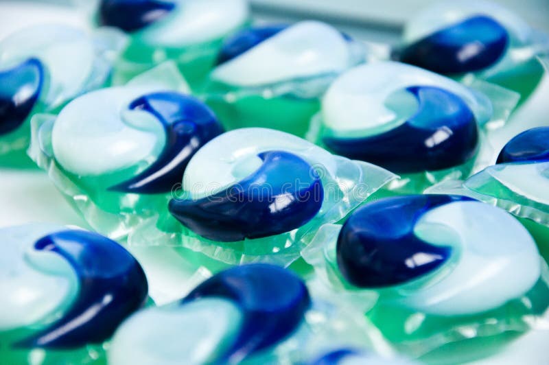 Laundry Detergent. Background of Laundry Pods Stock Photo - Image of ...