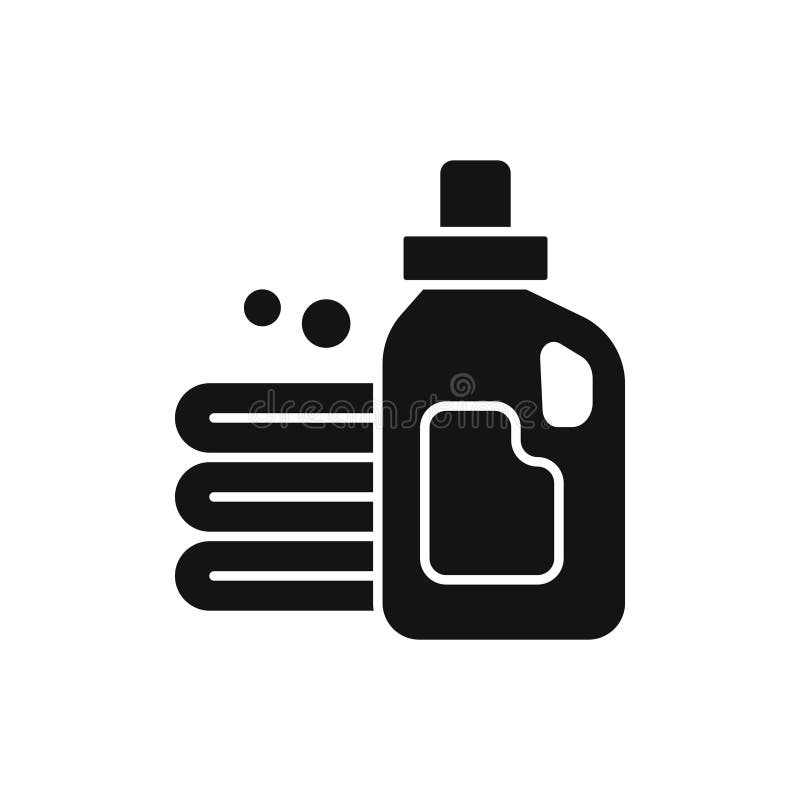 Laundry Detergent Bottle Icon Symbol on White Background Stock Vector ...