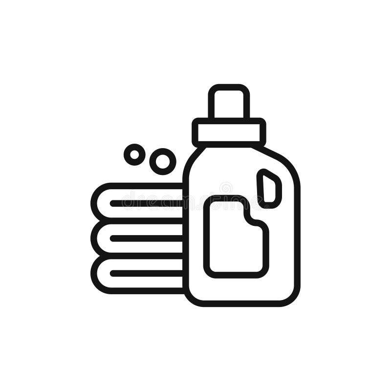Laundry Detergent Bottle Icon Symbol on White Background Stock Vector ...