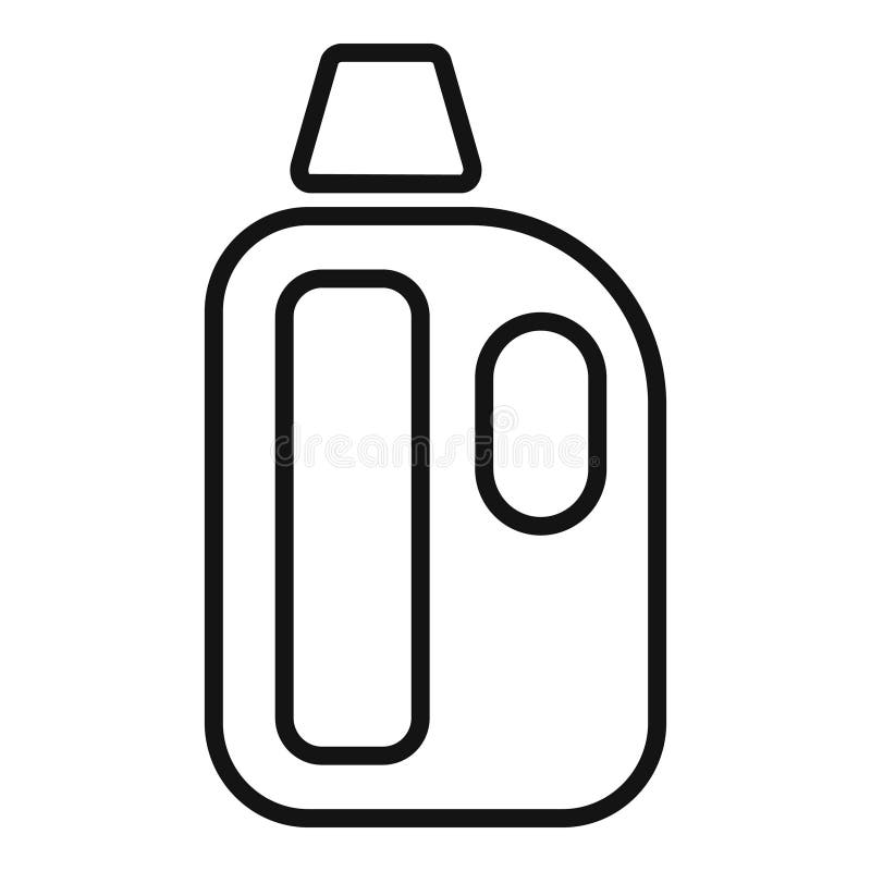 Laundry Detergent Bottle Showing Washing Concept Icon Stock Vector ...