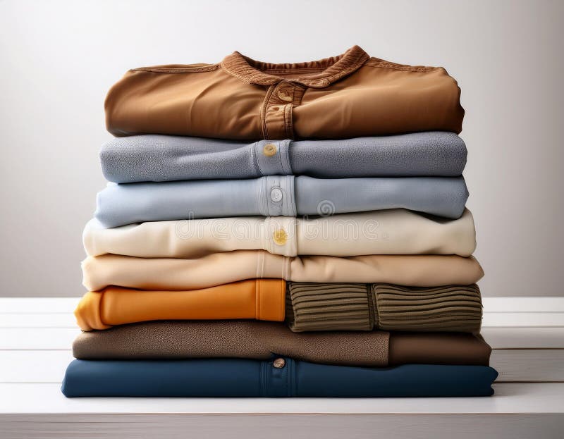 Clean Clothes on Hangers in the Laundry Room. Neural Network AI ...