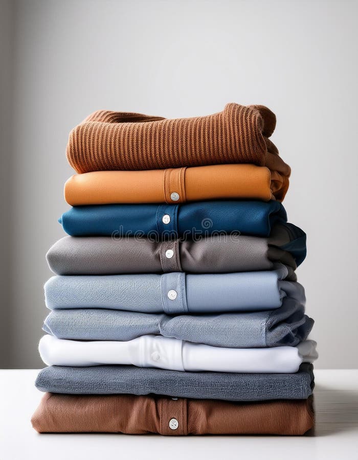 Clean Clothes on Hangers in the Laundry Room. Neural Network AI ...