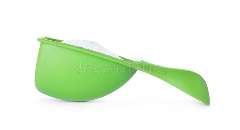 Laundry Detergent in Plastic Measuring Scoop on White Stock Photo ...