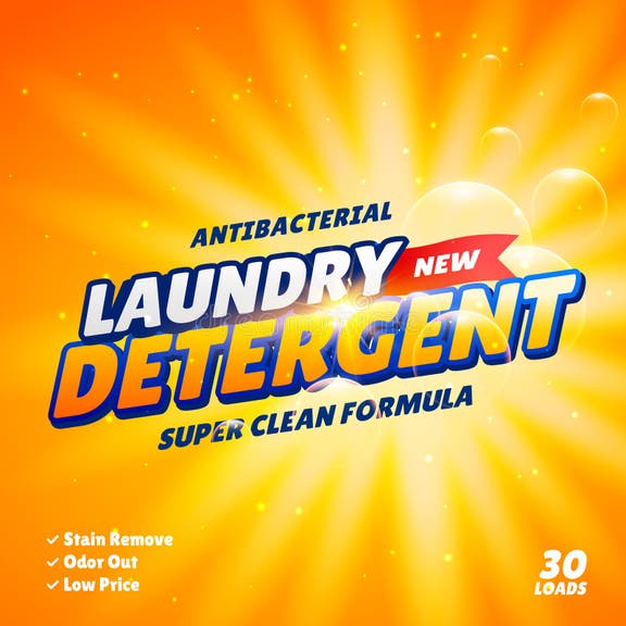 Laundry Detergent Product Package Design Template Stock Vector ...