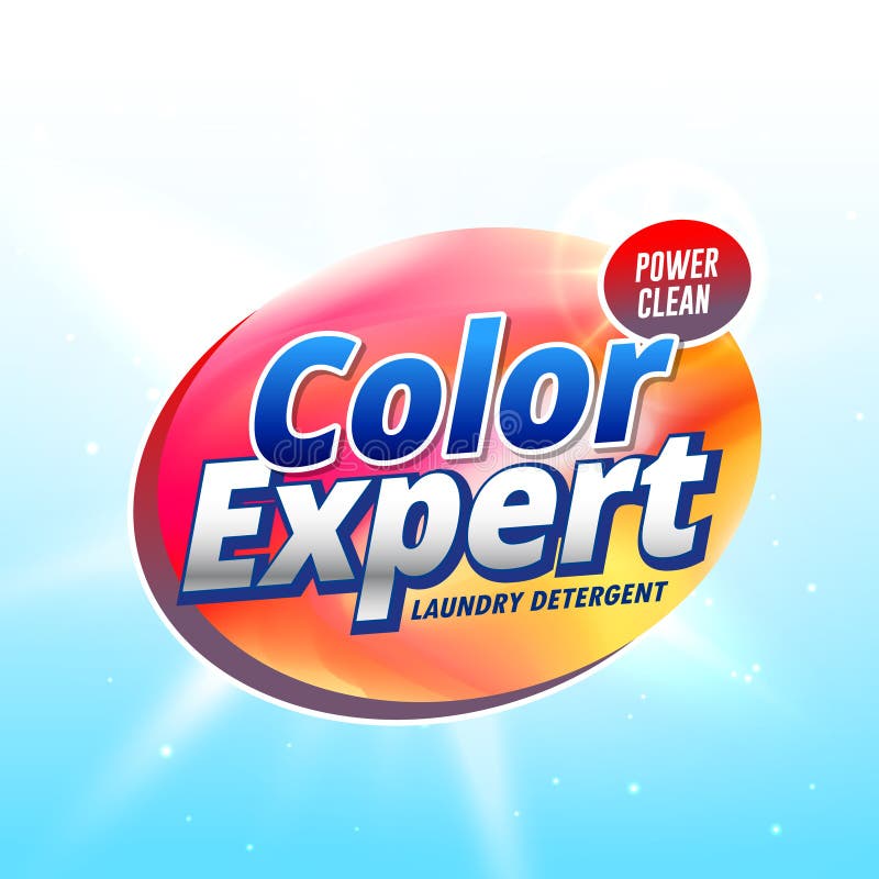 Blue Laundry Detergent Packaging Concept Design Template Stock Vector ...