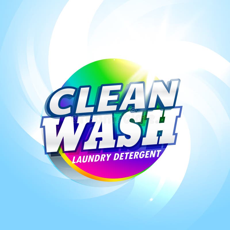 Laundry Detergent Labels and Stickers Set Stock Vector - Illustration ...