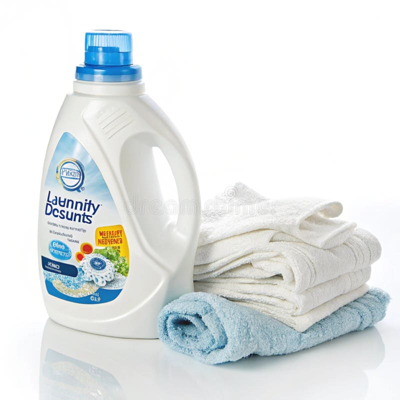 Laundry Detergent on White Background Stock Illustration - Illustration ...