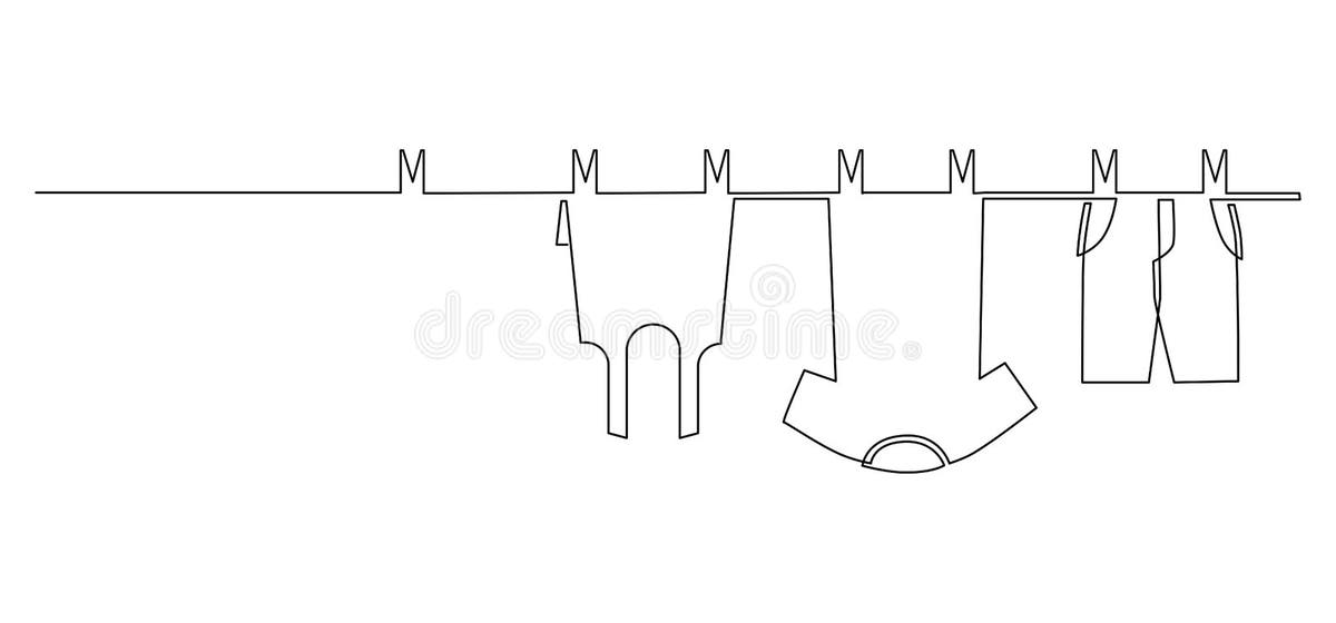 Laundry Continuous Line Stock Illustrations – 303 Laundry Continuous ...