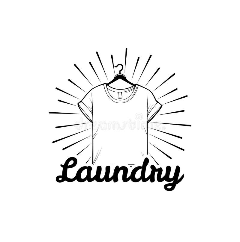 Laundry and Dry Cleaning Logo, Emblem and Design Element. T-shirt ...