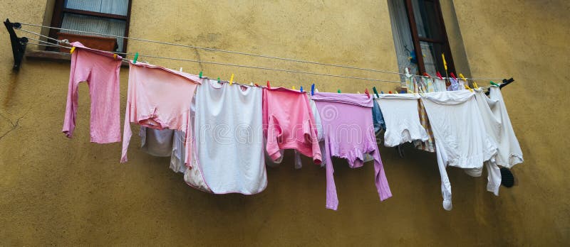 Bra on line stock image. Image of ribbon, drying, sensual - 6399641