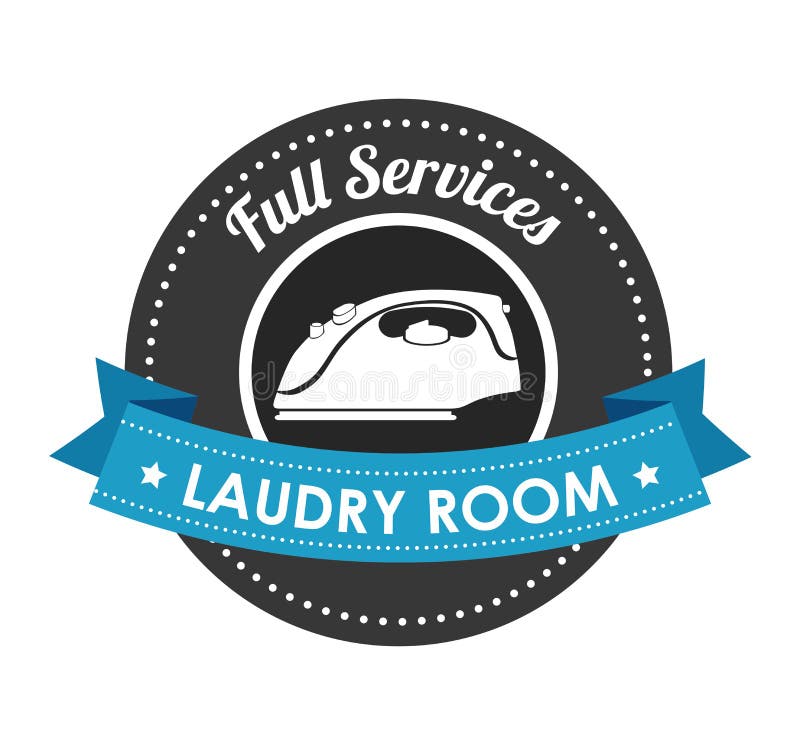 Laundry Full Service Design Stock Illustration - Illustration of modern ...