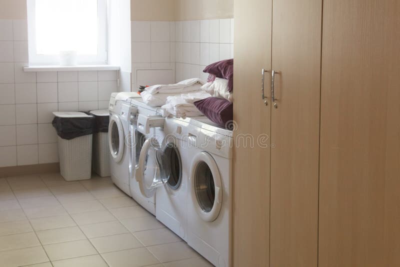 Laundry in the hostel stock photo. Image of service - 187277774
