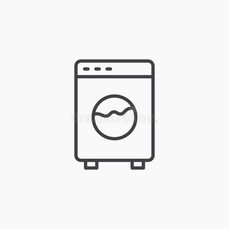 Laundryline in Thin Line Black Color. Flat Simple Vector Symbols ...