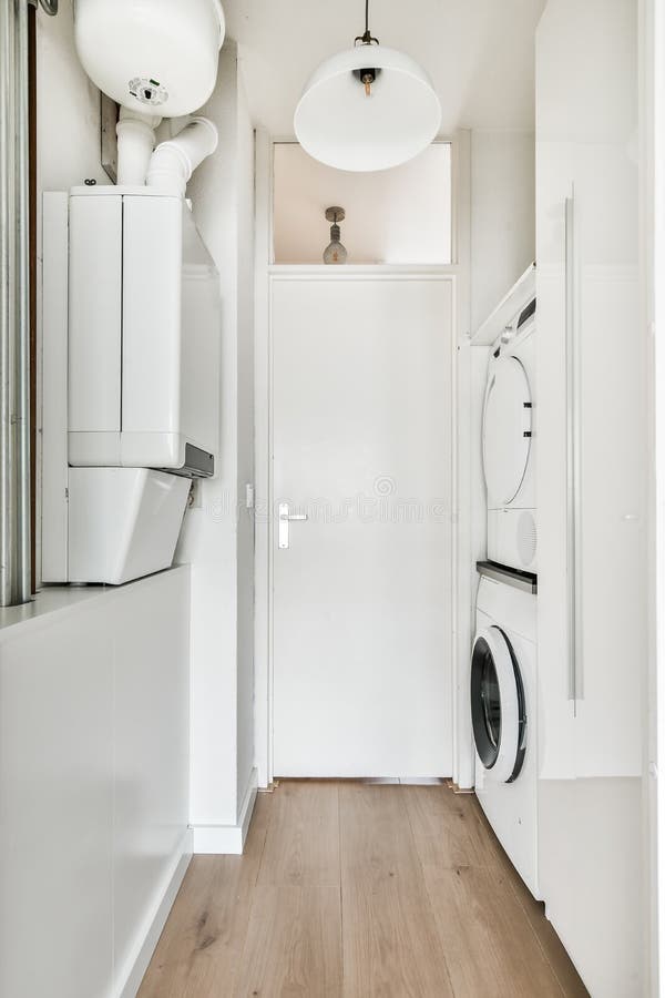 Laundry interior design stock image. Image of style - 232429385
