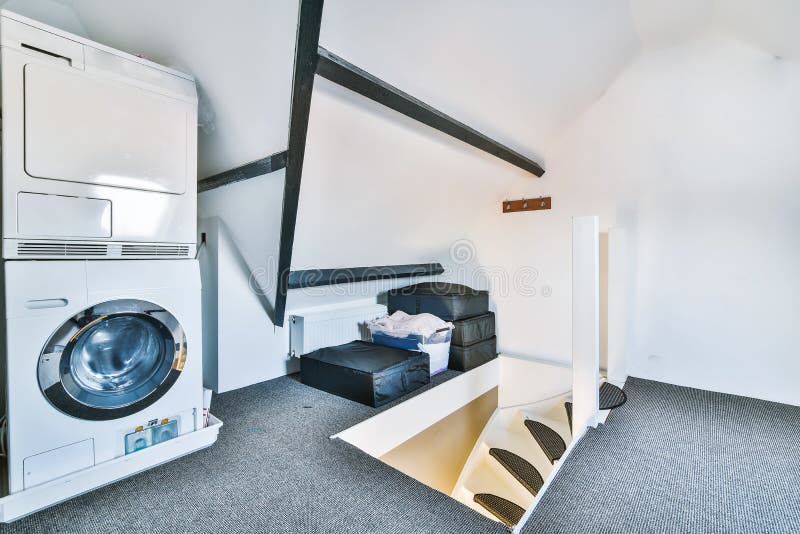 Laundry interior design stock image. Image of elegance - 233411635