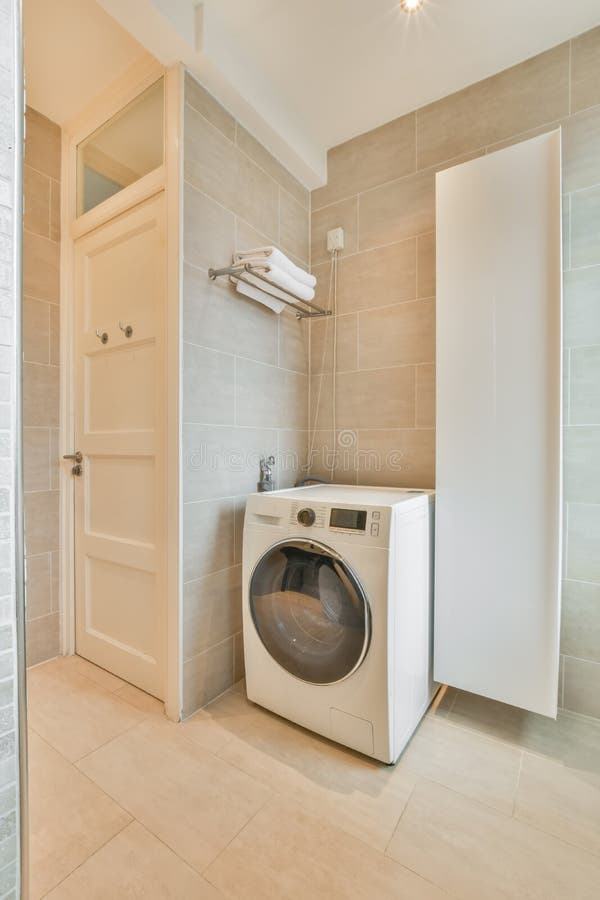 Laundry interior design stock image. Image of inside - 239059329