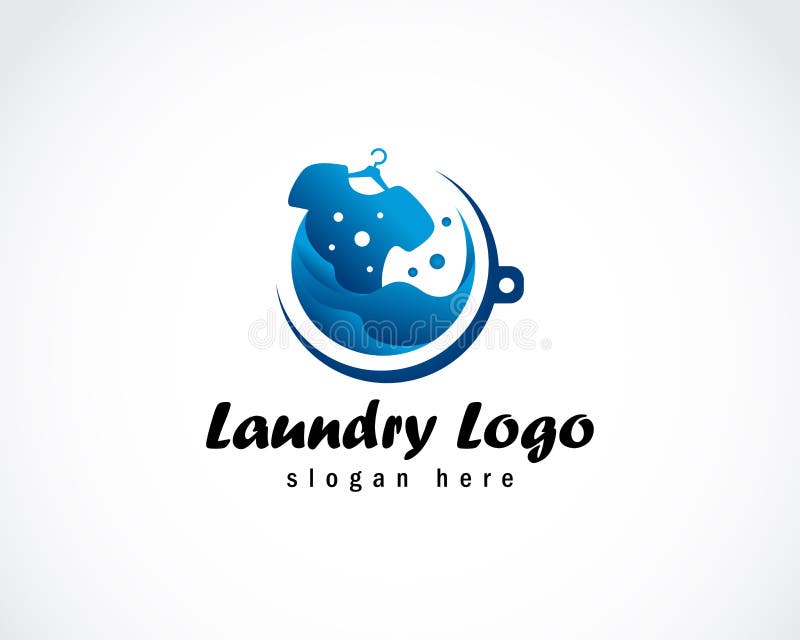 Laundry Logo Creative Clothes Clean Wash Illustration Vector Business ...
