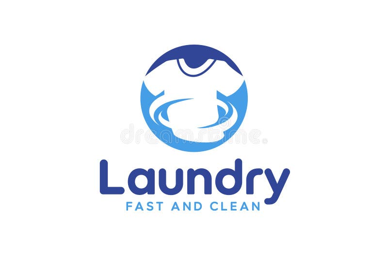 Laundry Logo Design Template. Creative Logo for Fast and Clean Laundry ...