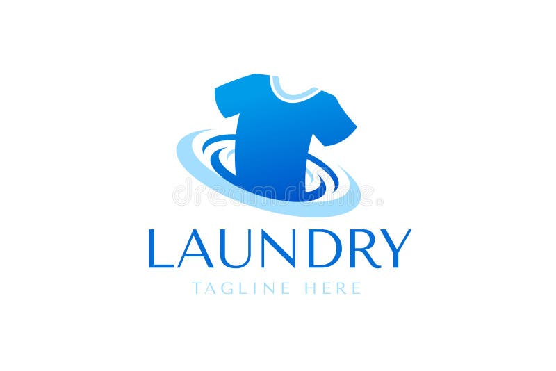 Laundry Logo Design Template. Fast and Clean Laundry Service Logo Stock ...