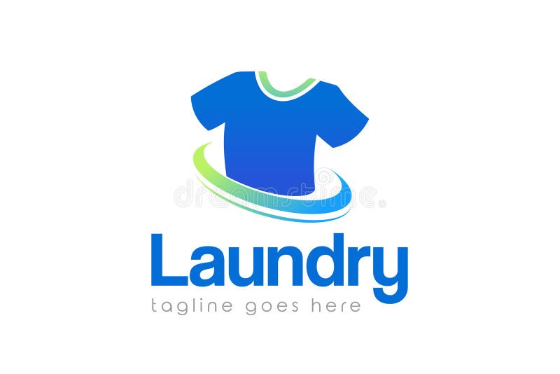 Laundry Logo Design Template. Fast and Clean Laundry Service Logo Stock ...