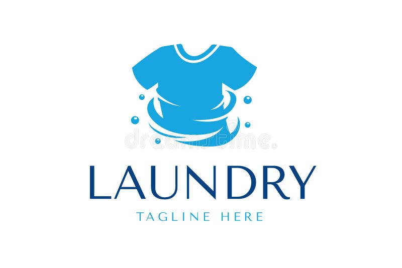 Laundry Logo Design Template. Fast and Clean Laundry Service Logo Stock ...