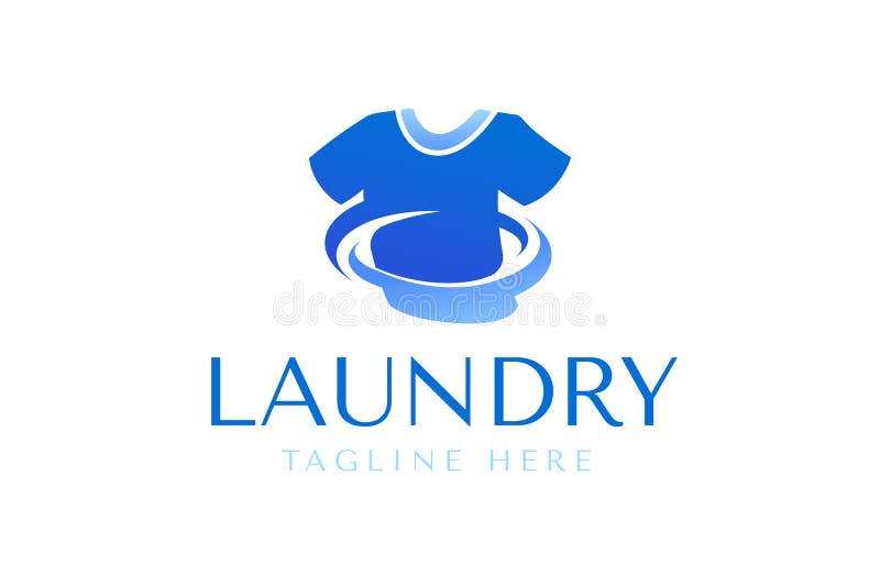 Laundry Logo Design Template. Fast and Clean Laundry Service Logo Stock ...