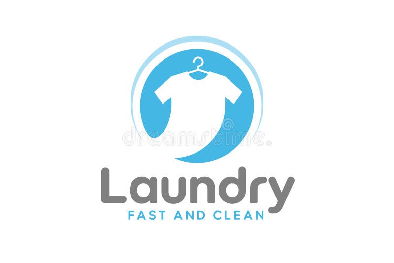 Laundry Logo Design Template. Washing Clothes Icon Design for Laundry ...