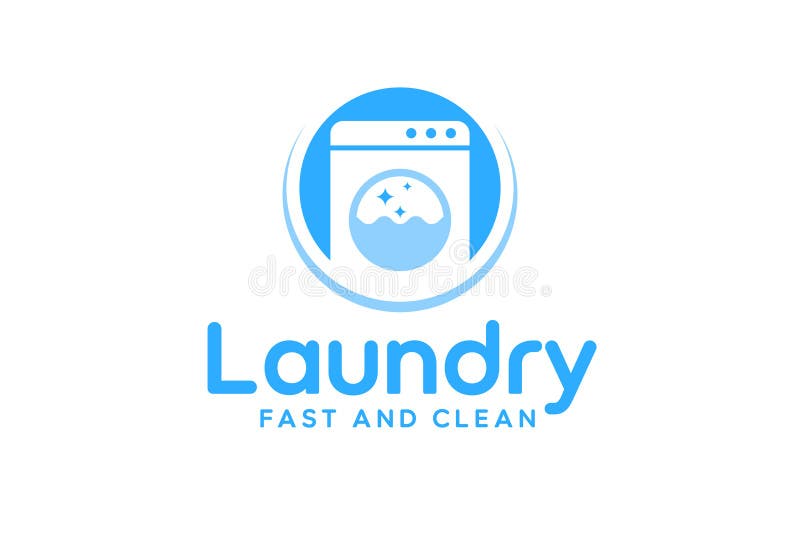 Laundry Logo Design Template. Washing Machine Icon for Laundry Service ...