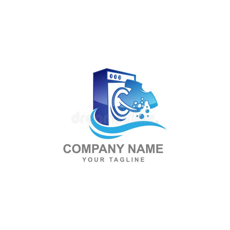Laundry Logo Design Vector Icon Template Element Stock Illustration ...