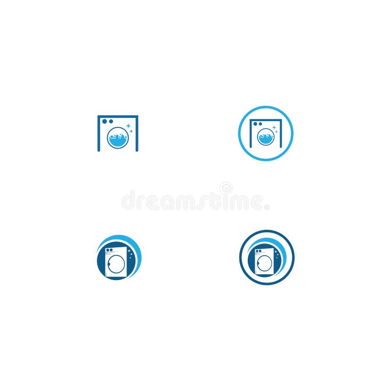 Laundry Logo Icon with Vector Illustration Template Stock Vector ...