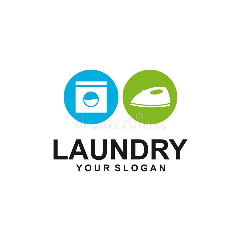 Laundry Logo Template Design Vector Stock Illustration - Illustration ...