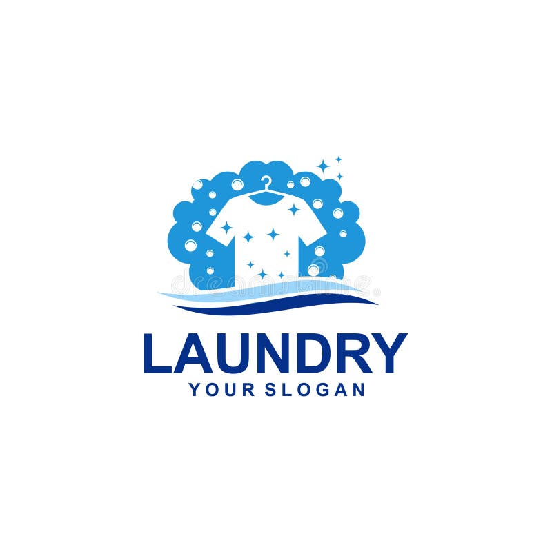 Laundry Logo Template Design Vector Stock Illustration - Illustration ...