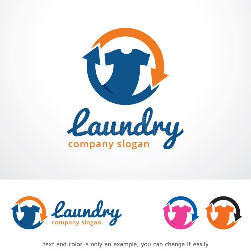Laundry Logo Icon with Vector Illustration Template Stock Vector ...