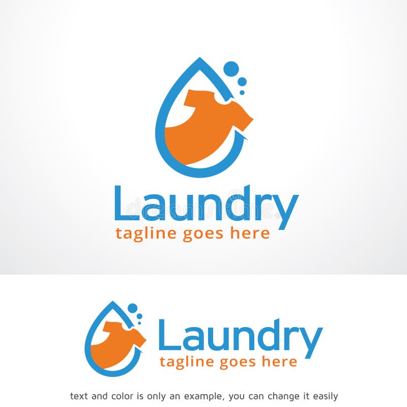 Laundry Logo Template Design Vector Stock Vector - Illustration of ...
