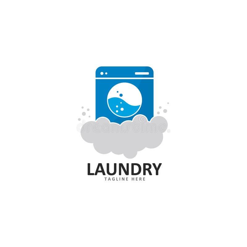 Laundry Logo Template Vector Icon Illustration Stock Vector ...