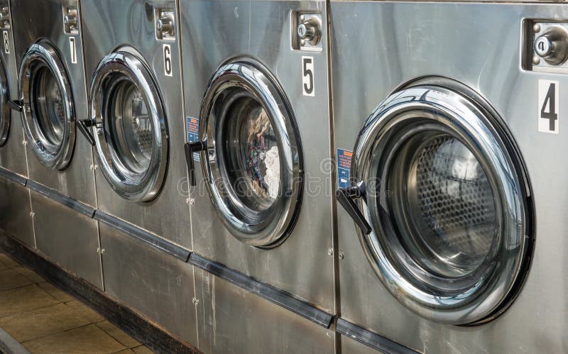 Laundry machine stock photo. Image of launderette, commercial - 65699796