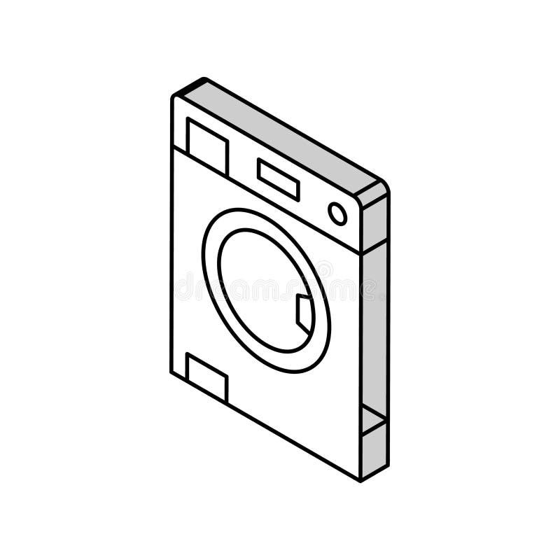 Laundry Machine Isometric Icon Vector Illustration Stock Vector ...
