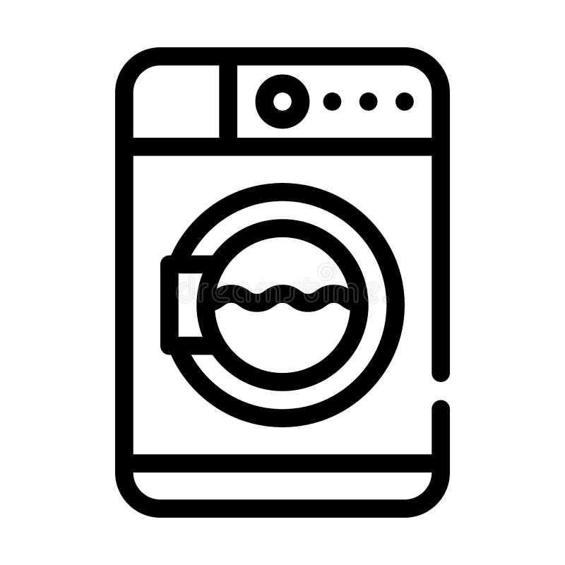 Dryer Machine Line Icon Vector Isolated Illustration Stock Vector ...