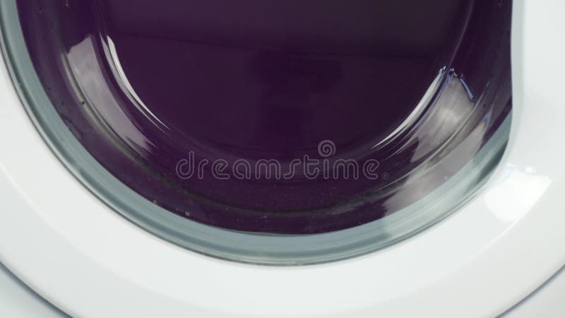 Laundry Machine Working Spinning Rotating and Clean Wet Clothes Stock ...