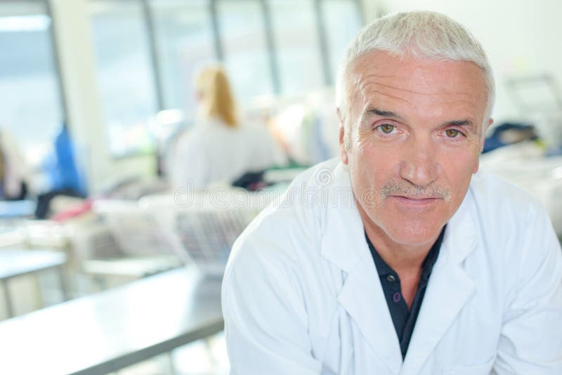 Laundry Male Manager Posing Stock Image - Image of employment, tags ...