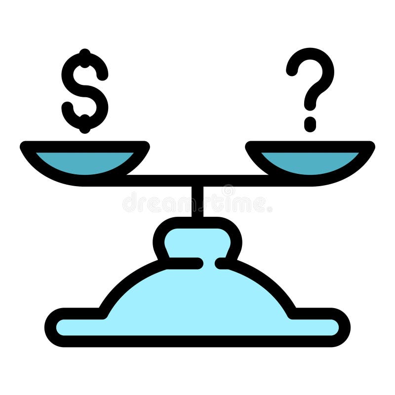 Balance Money Icon, Outline Style Stock Vector - Illustration of label ...
