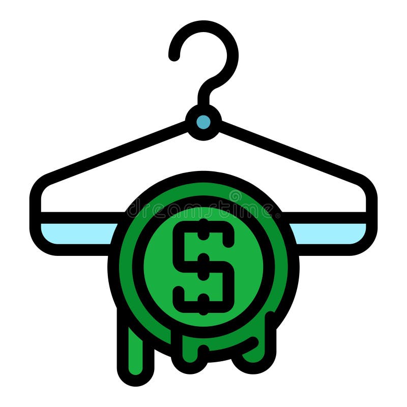 Laundry Money Hanger Icon Vector Flat Stock Illustration - Illustration ...