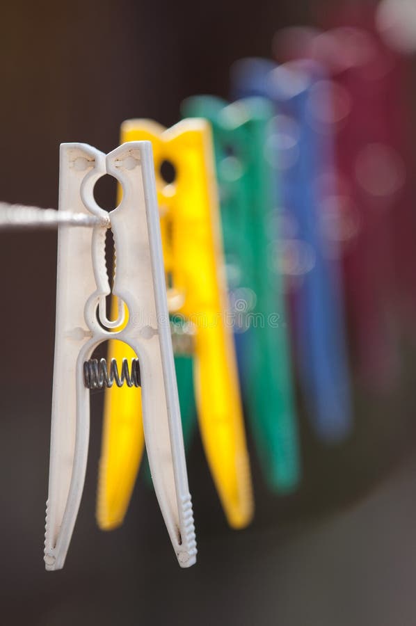 Laundry pegs stock image. Image of clamp, colorful, stick - 31385185
