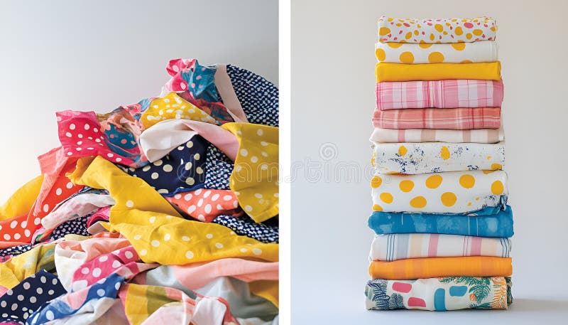 Laundry Pile and Clothes after Ironing Stock Photo - Image of laundry ...