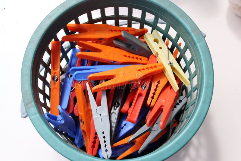 Laundry Plastic Clippers in Box Stock Image - Image of colors, objects ...