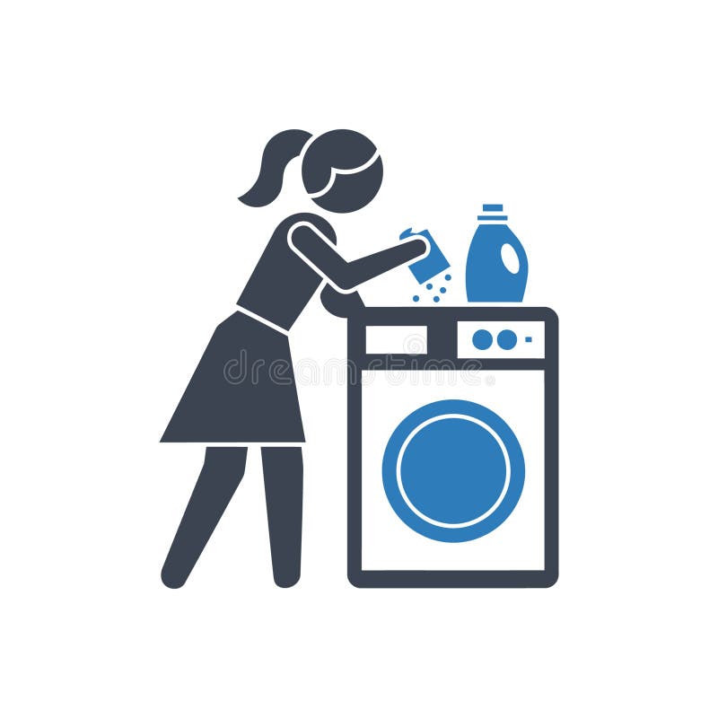 Laundry Process Status Icon Stock Vector - Illustration of symbol ...