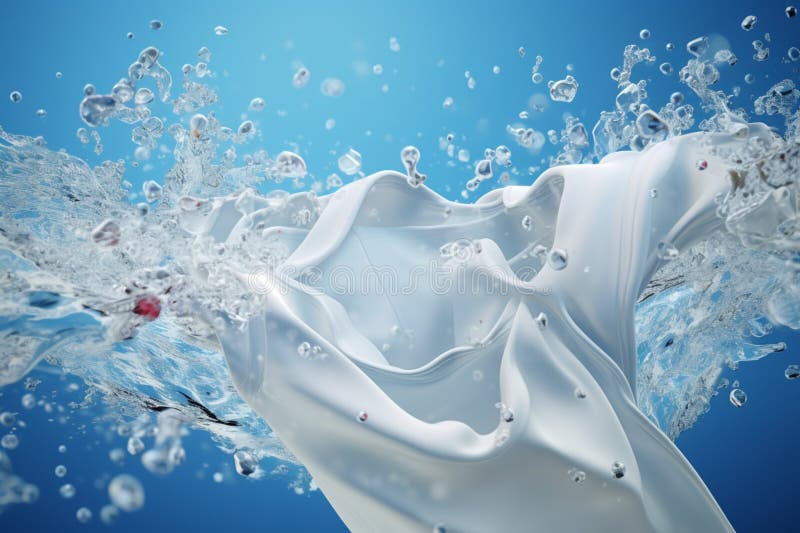 Laundry Ritual White Clothes Soak and Wash in Detergent Water Stock ...