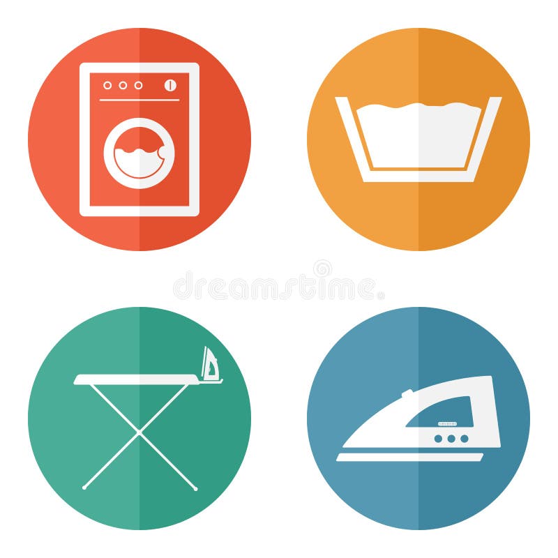 Laundry room icons stock vector. Illustration of icon - 45858438