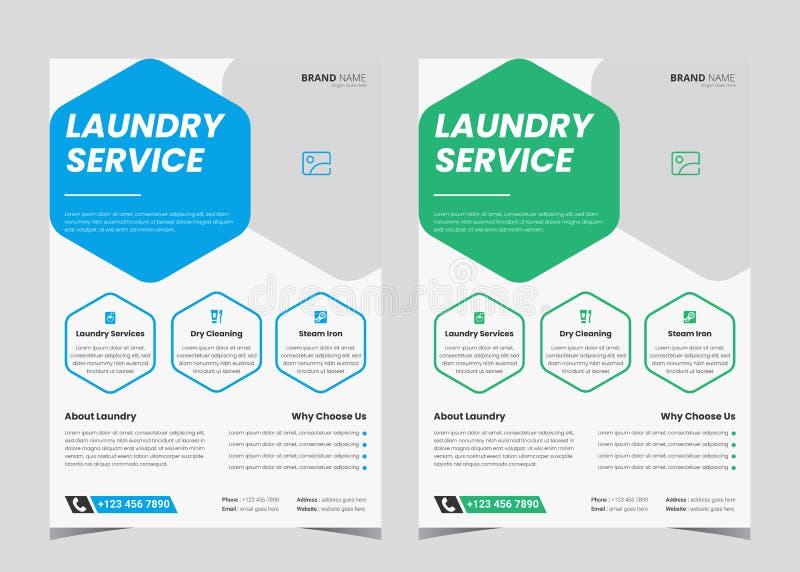 Laundry Service Flyer Template. Creative Laundry Service Poster Stock ...